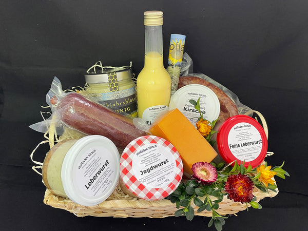 Geschenkkorb Gourmetfreuden – Hofladen Kirsch